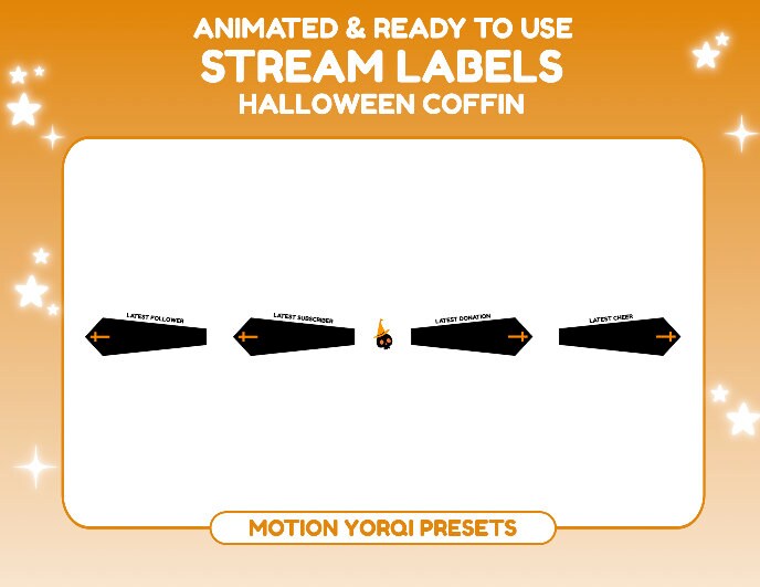 Animated Twitch Halloween Coffin Label Bar Stream Overlay - Etsy