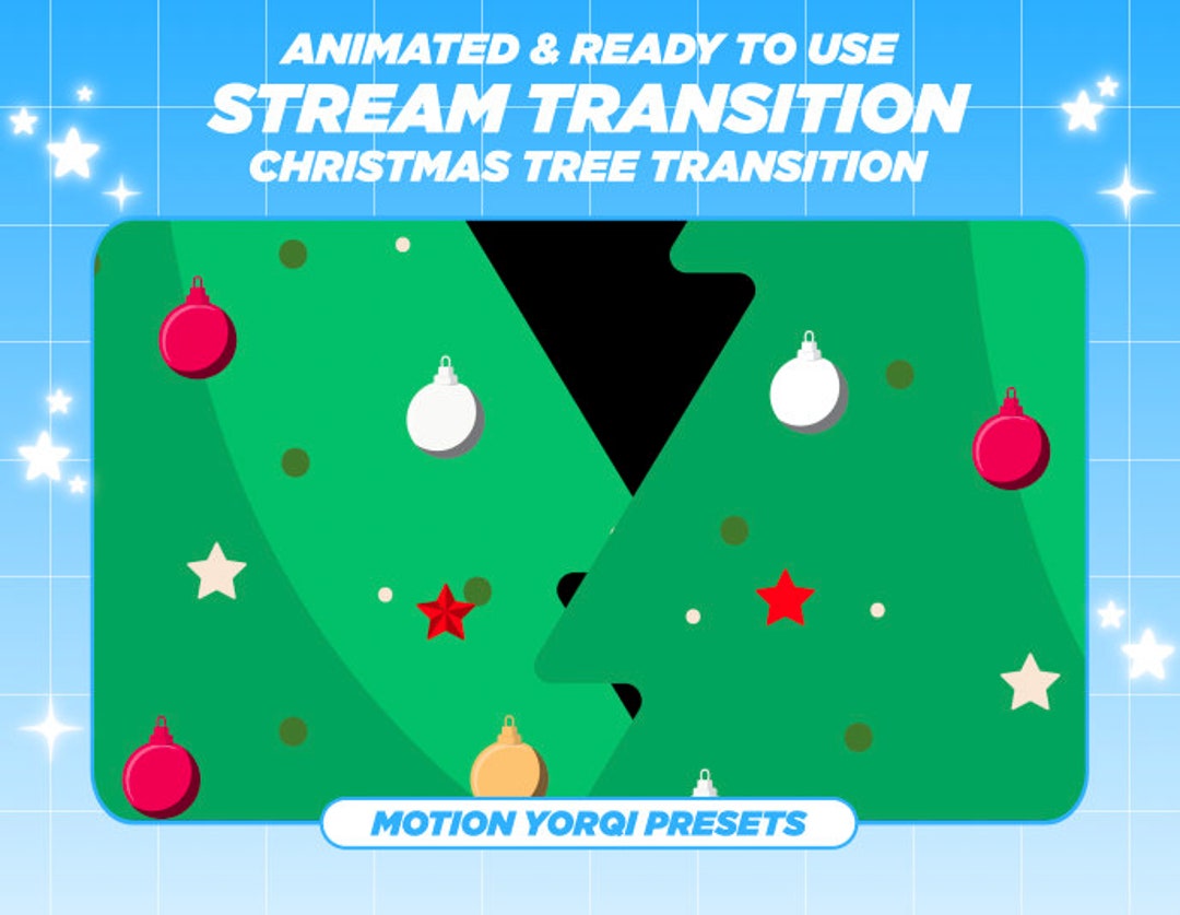 Animated Twitch Christmas Tree Stream Stinger Transition, Christmas ...