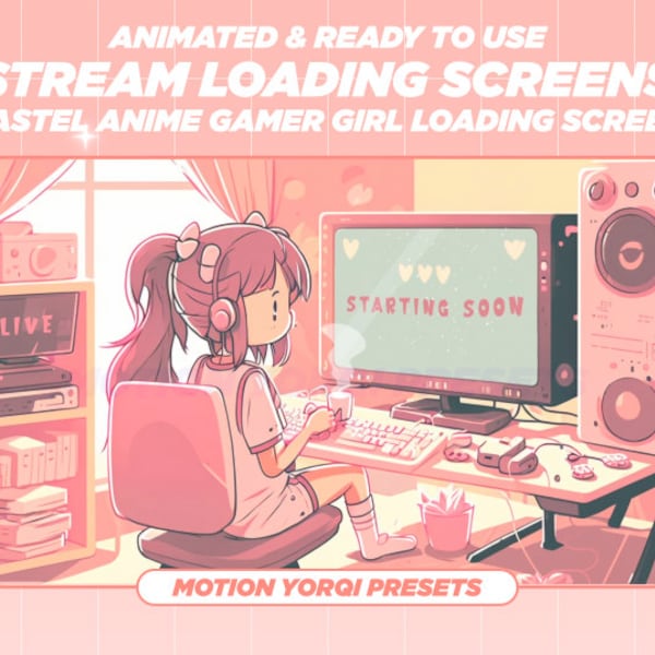 Anime Girl Twitch Overlay - Etsy