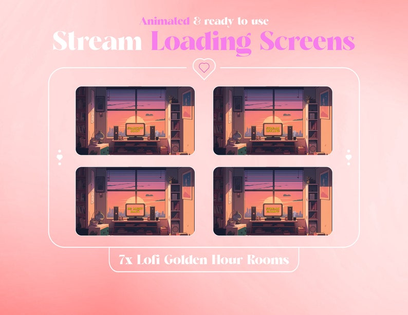 Chill Anime Lofi Room Animated Overlay Pack / Stream Pack / Vibe / Lofi ...