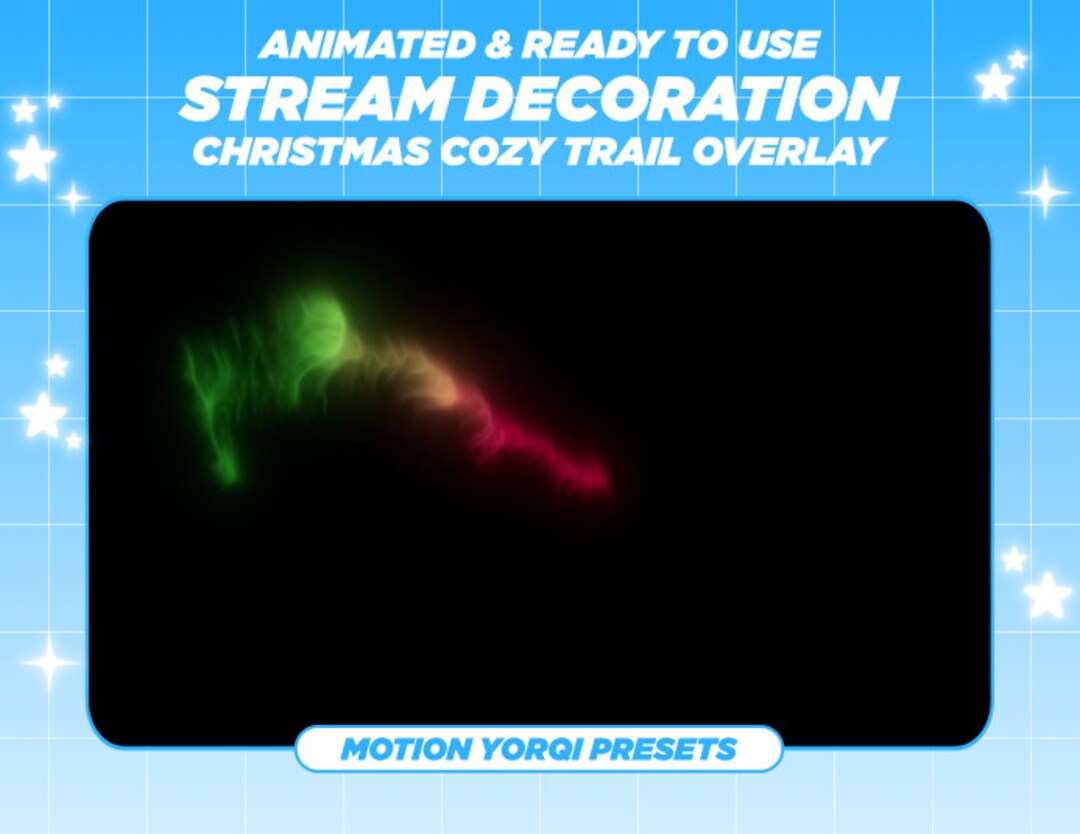 Animated Twitch Stream Cozy Christmas Red Particle Trail Overlay, Ghost ...