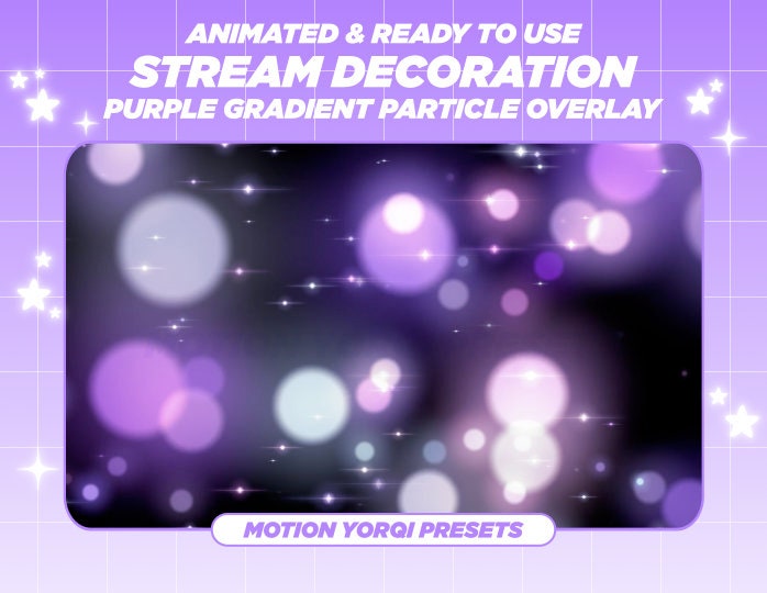 Animated Twitch Stream Purple Gradient Pretty Particle - Etsy