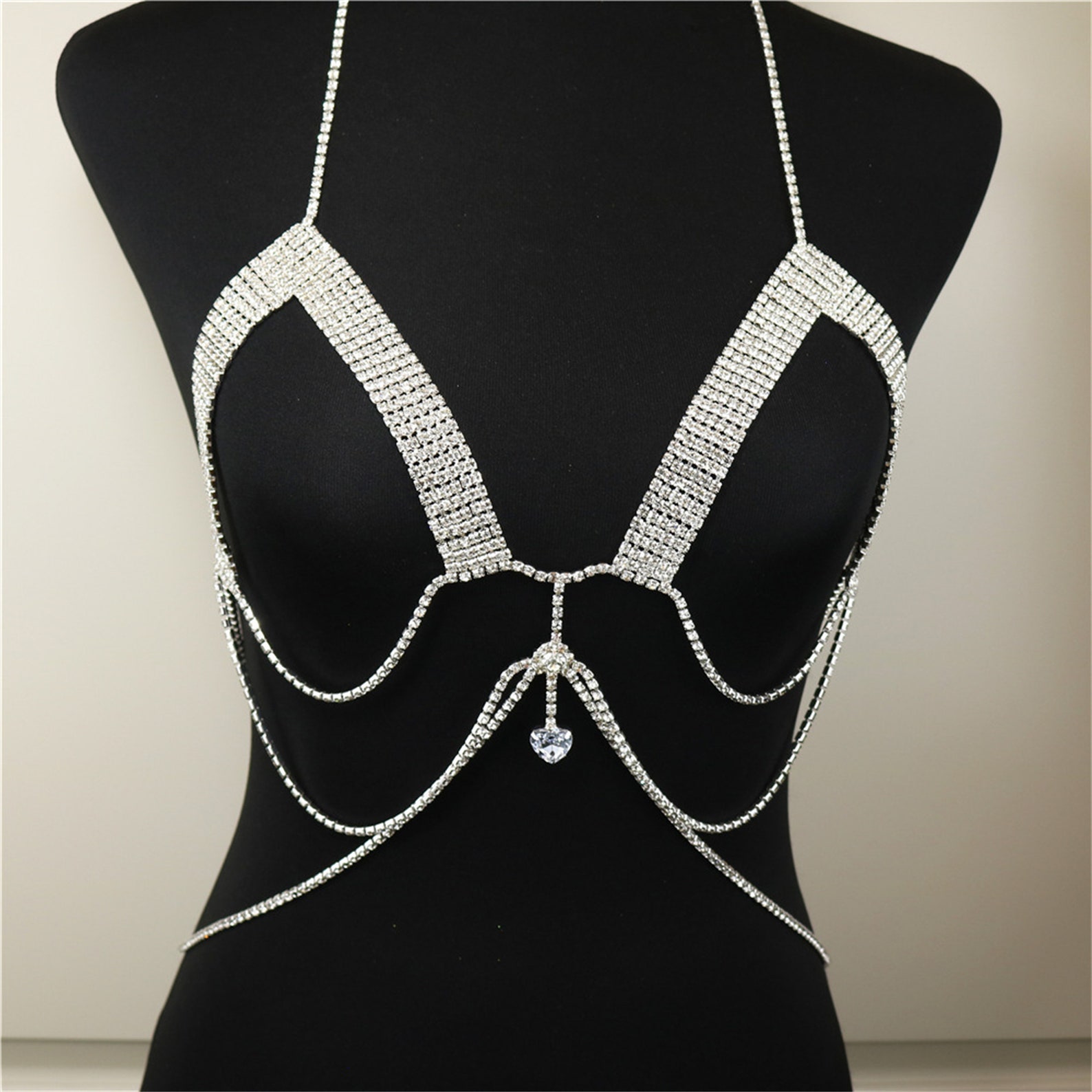 Diamond Chain Bra Chainbody Chain Body Jewelryexquisite Body - Etsy