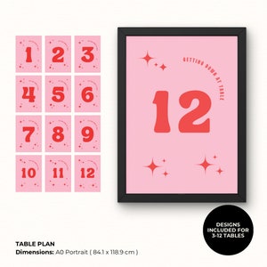 Disco Table Numbers - Digital Editable Canva Wedding Template - Disco ...