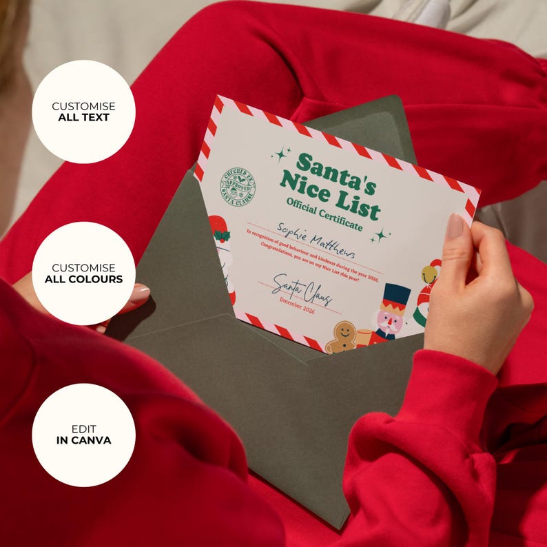 Letter From Santa & Nice List Certificate - Christmas Letter From ...