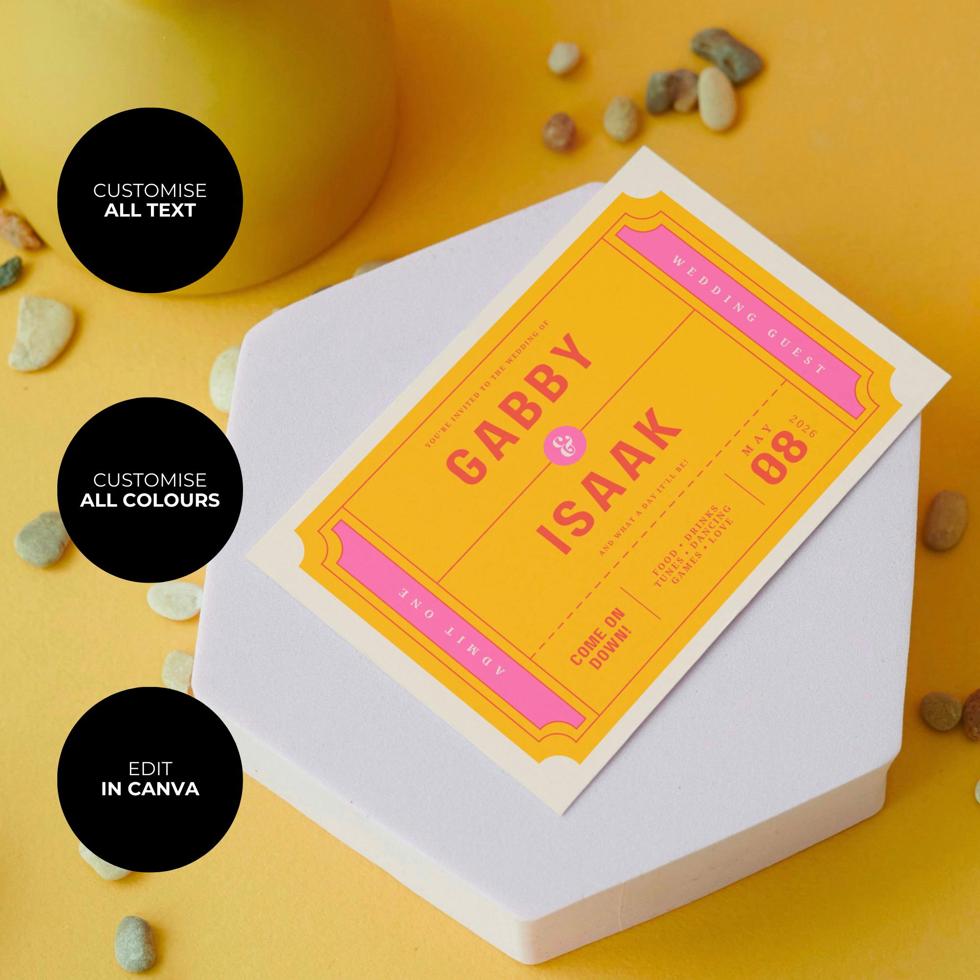 Wes Anderson Wedding Invitation Template - Vintage Circus Carnival ...