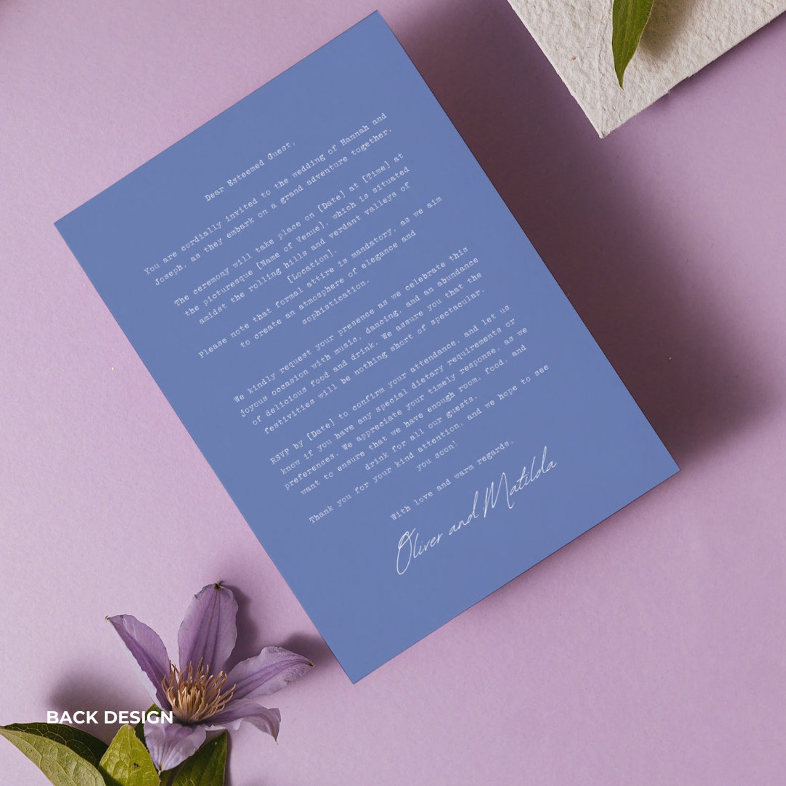 Wes Anderson Inspired Wedding Invitation - Digital Editable Canva ...