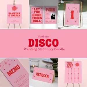 Order of the Day Digital Editable Canva Signage Template Disco Retro ...
