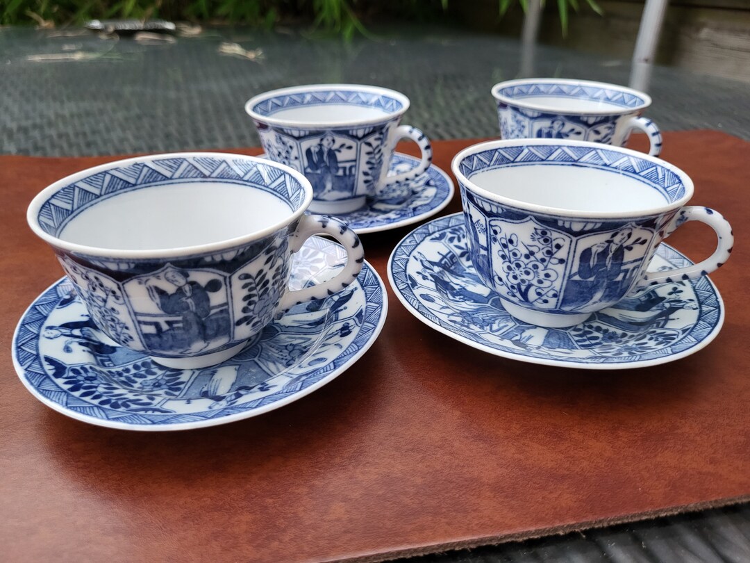 Set of 4 Antique Mosa Long List Chinoise Coffee Cups. - Etsy