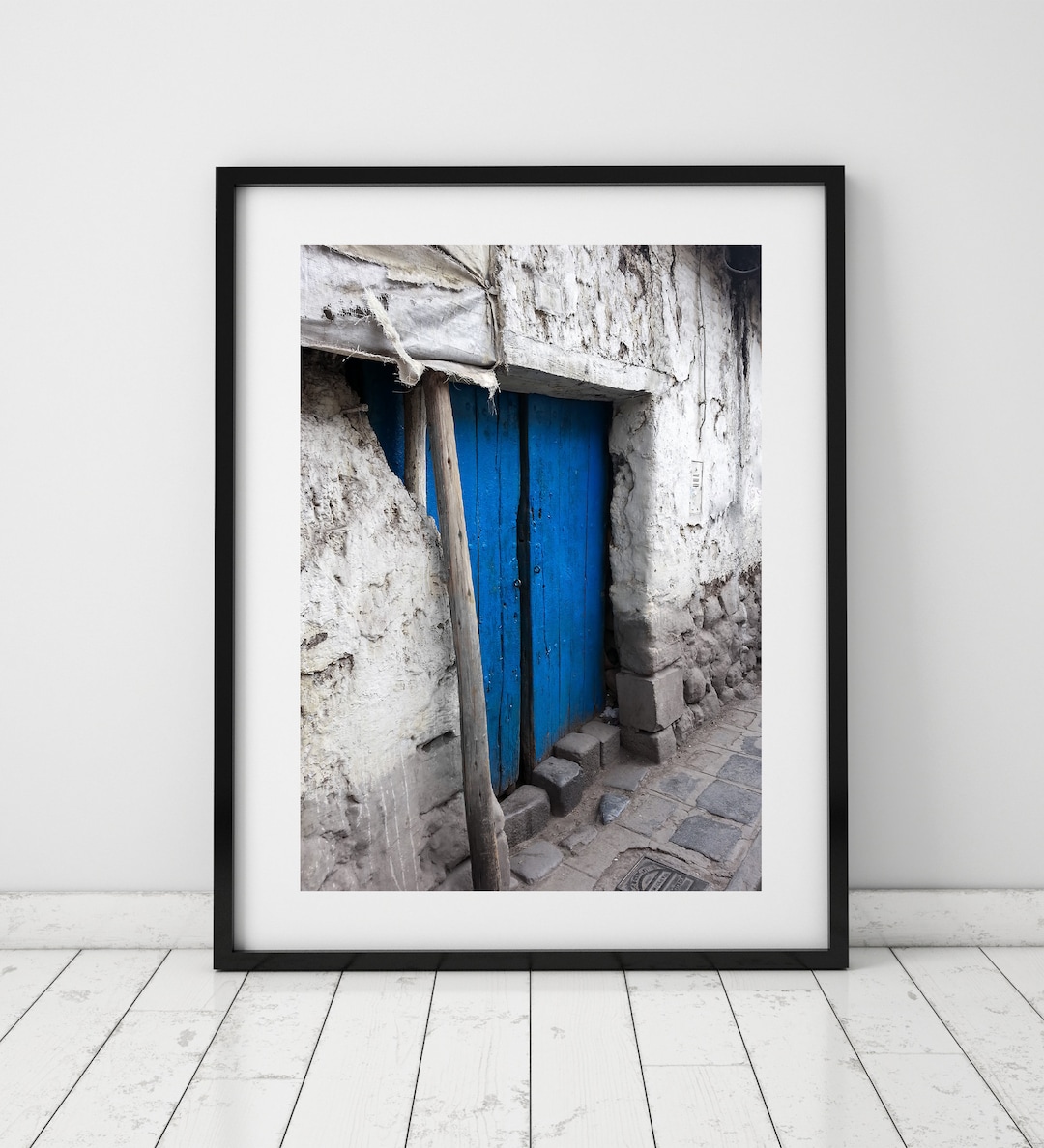 Blue Door Wall Art, Door Architecture Poster, Rustic Vintage Door Print ...