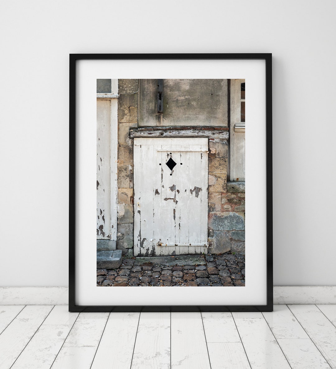 White Wood Door Wall Art, Architectural Decor, Rustic Vintage Door ...