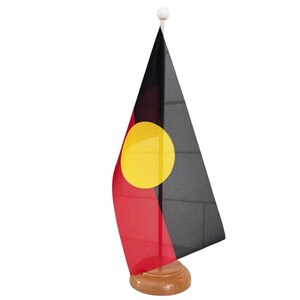Aboriginal Indigenous Flag Table Desk Flag Wooden Base & Pole - Etsy ...