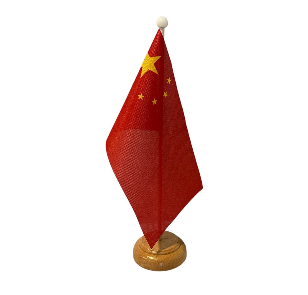 China Flag Table Desk Flag Wooden Base & Pole - Etsy Australia