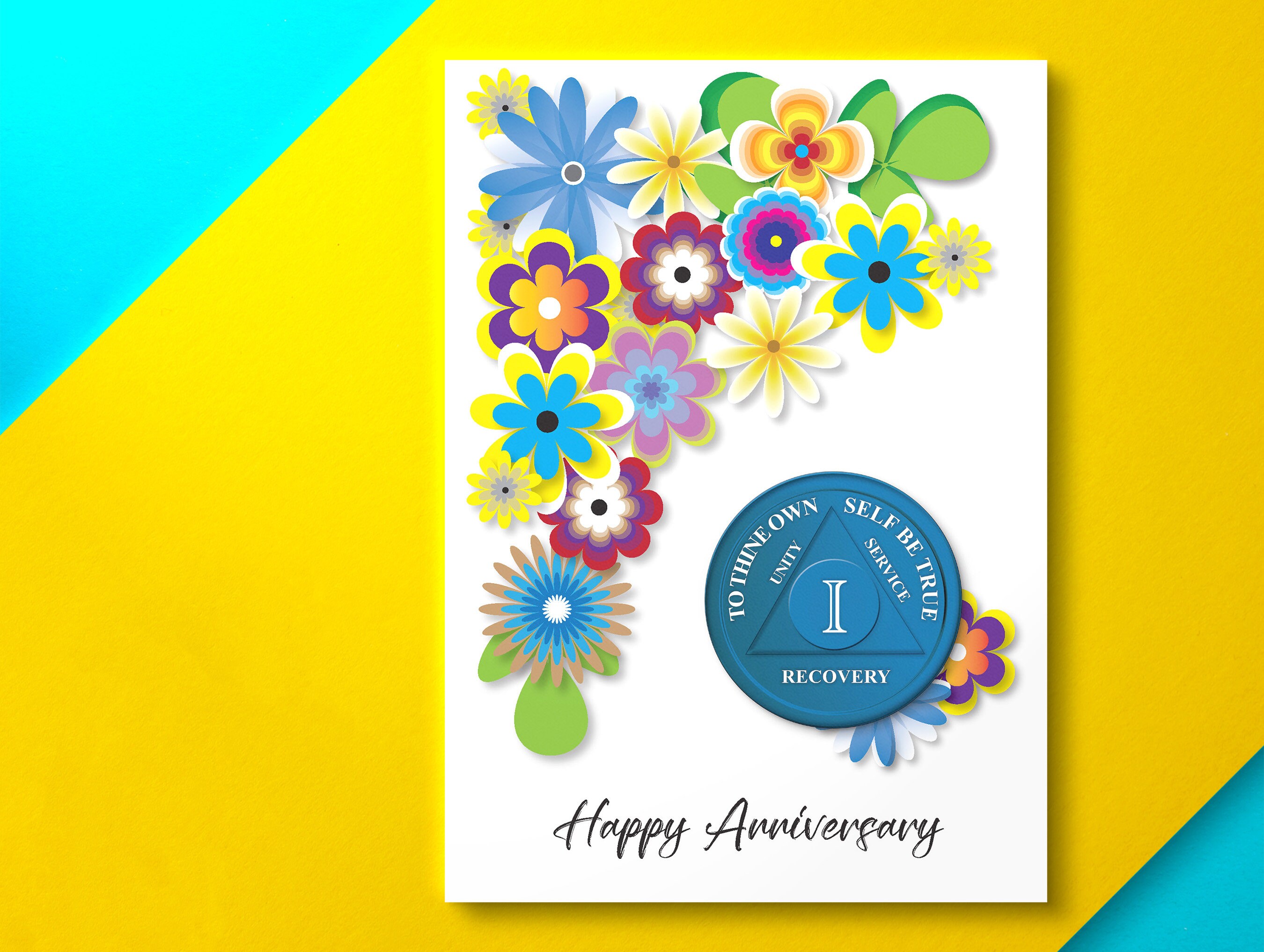 Sober Card, Sobriety Gift, Sober Greeting Card, ONE YEAR Sober ... Sober Card, Sobriety Gift, Sober Greeting Card, ONE YEAR Sober ...
