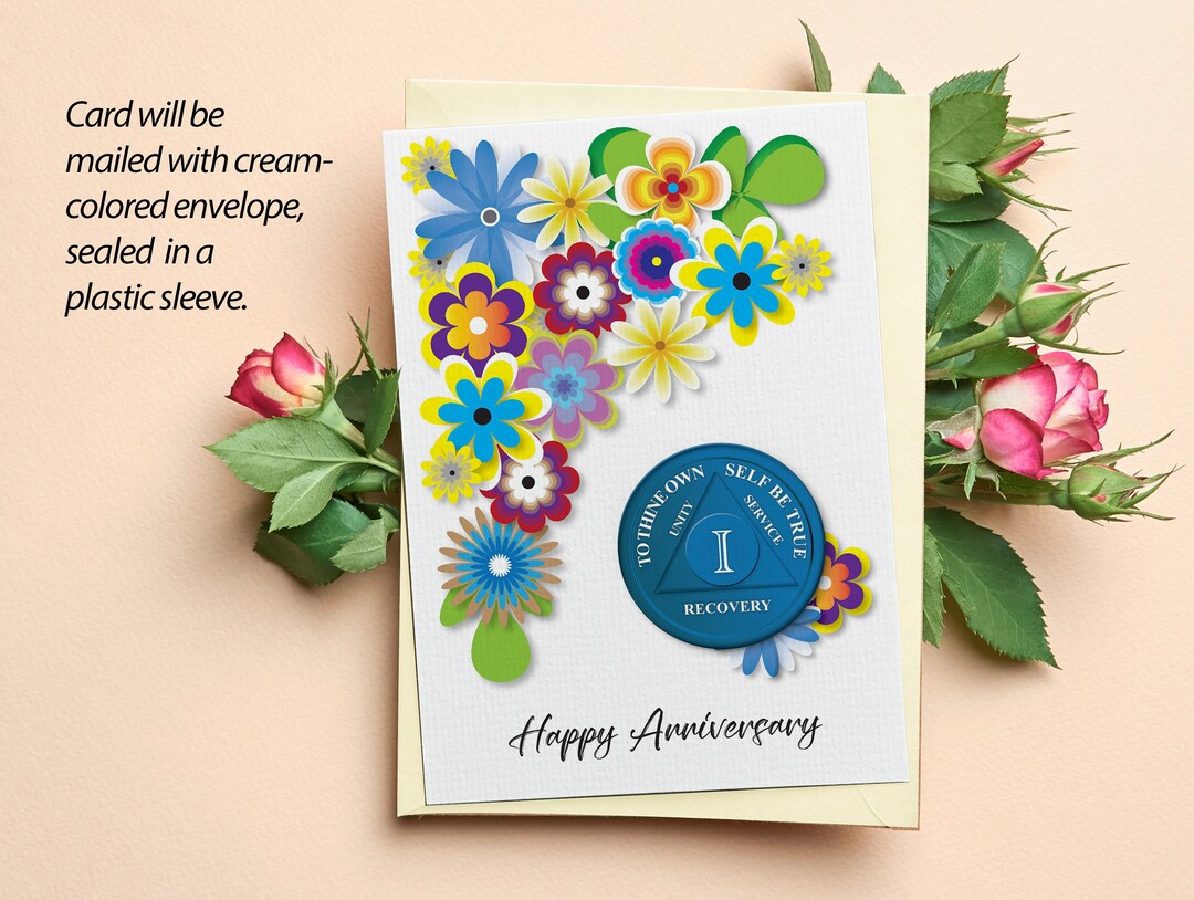 Sober Card, Sobriety Gift, Sober Greeting Card, ONE YEAR Sober ... Sober Card, Sobriety Gift, Sober Greeting Card, ONE YEAR Sober ...