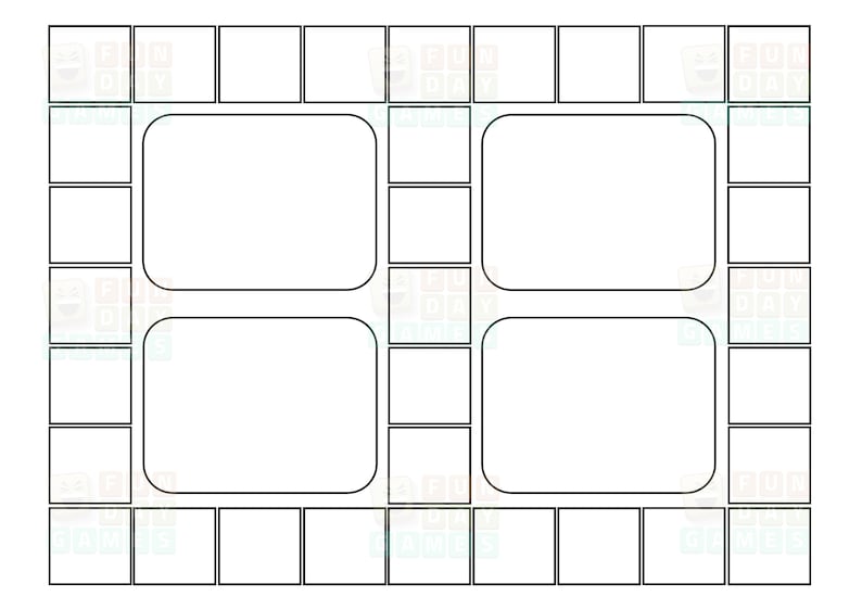 Printable Board Game Template 7, Blank Board Game, Educational Board ...