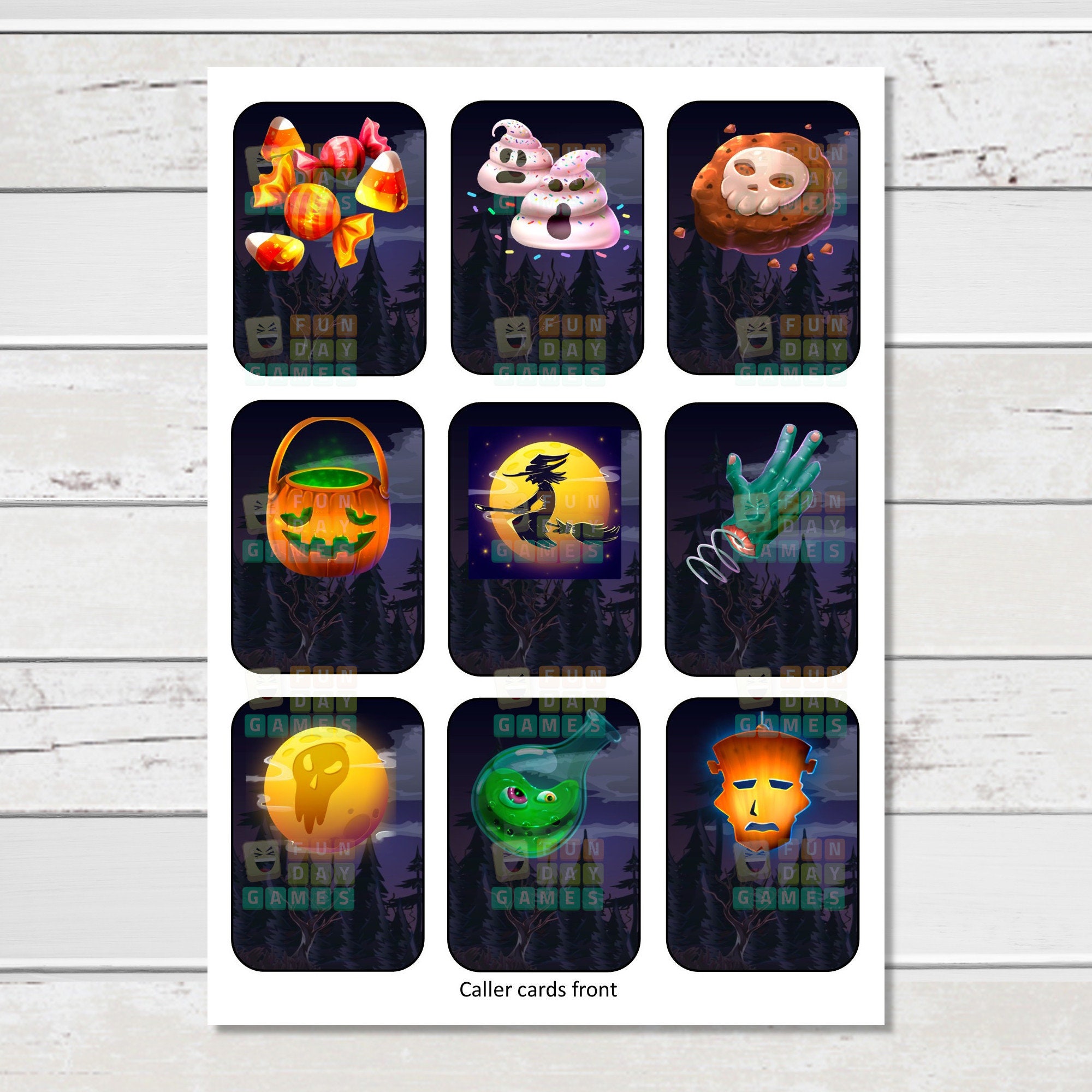 Halloween Bingo Printable, Blank Board Game, Educational Board Game ...