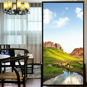 Customized Decorative Windows Film Privacy Grassland Scenery - Etsy