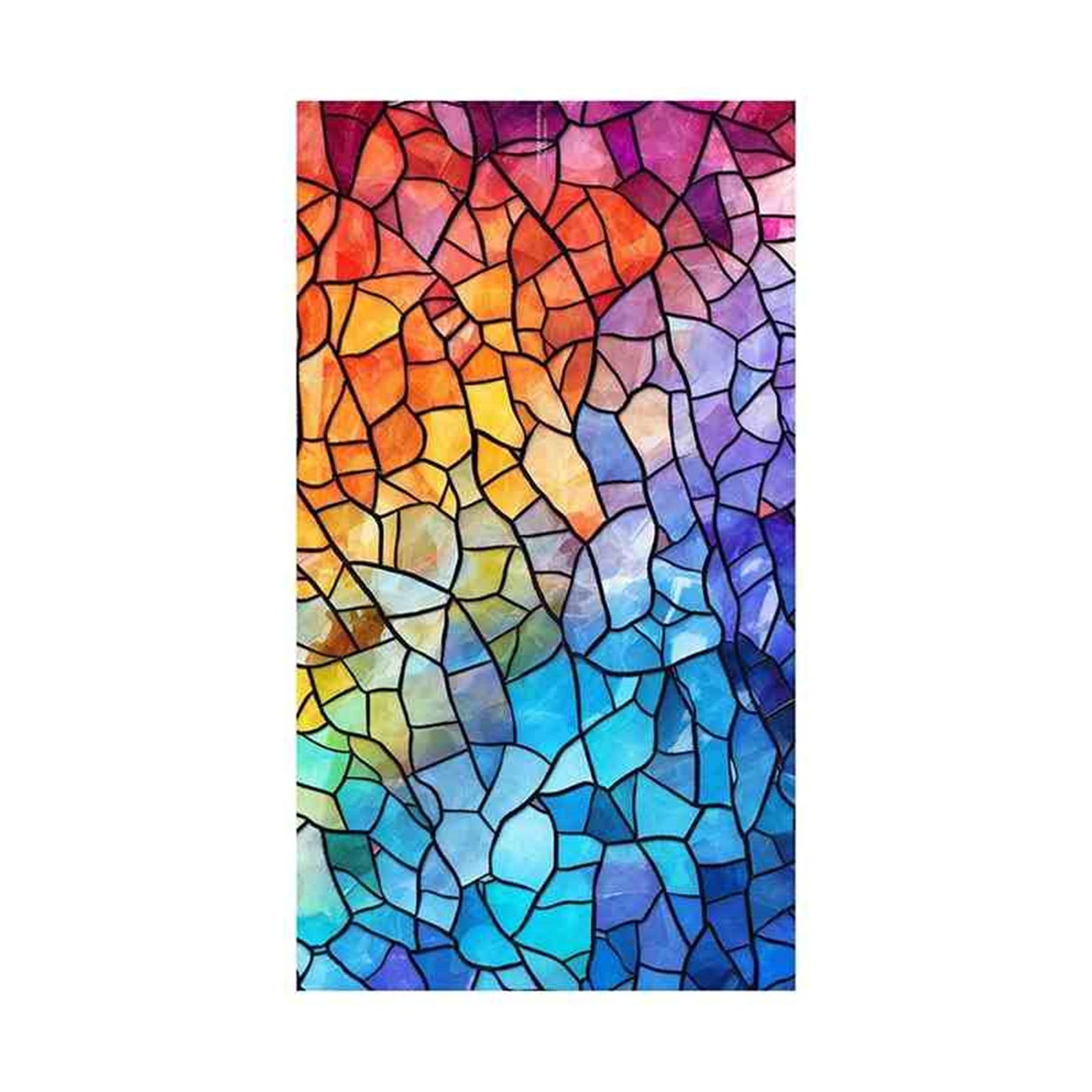 Custom Colorful Stained Glass Effect Window Film – Opaque, Light ...