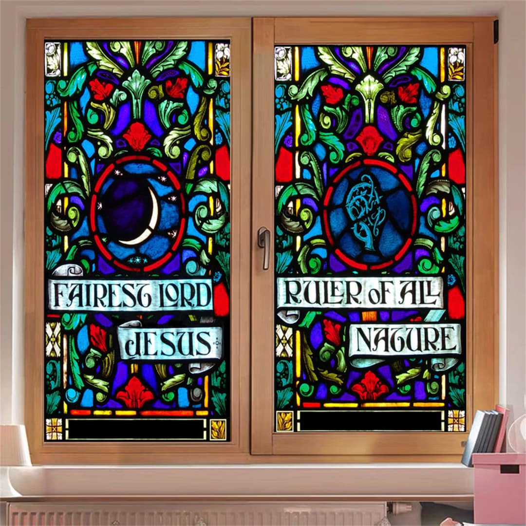 Window Film Frosted Religious Stained Glass Films,customized Static ...