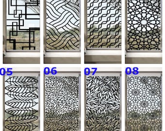 Customized Size Window Film Stained Glass Transparent Glass Sticker ...
