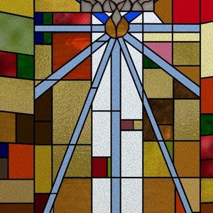 Christian Cross Stained Glass Window Film - Religious Decorative ...
