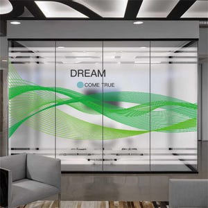 Trendy Office Curved Frosted Glass Sticker – Personalized Creative ...