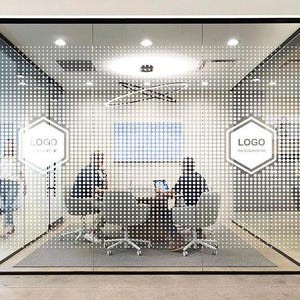 Custom Office Frosted Glass Film - Privacy Window Sticker With Company ...