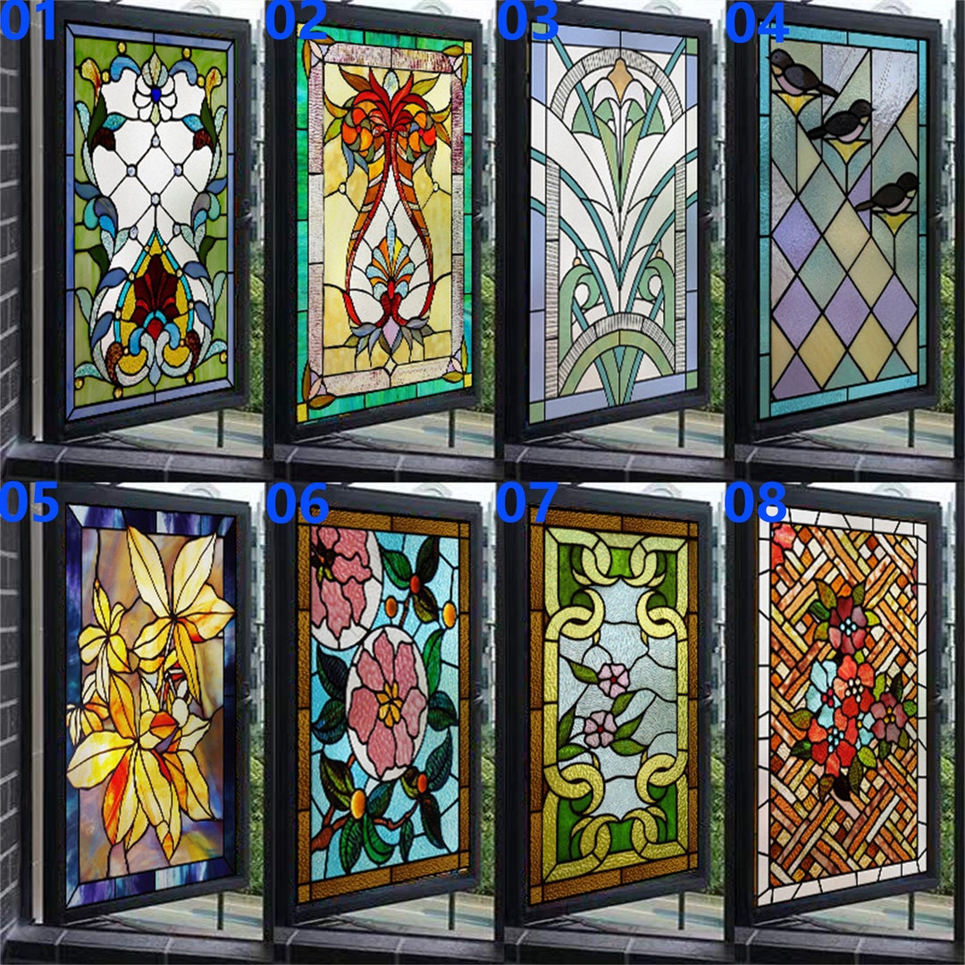 Customized Privacy Static Cling,window Film Frosted Stained Glass Films ...