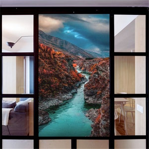 Customized Decorative Windows Privacy Film Landscape Stained Glass ...