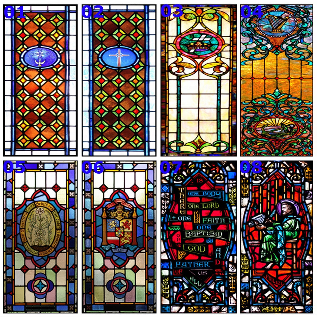 Customized Crosses Static Cling Church Pattern Window Film Frosted ...
