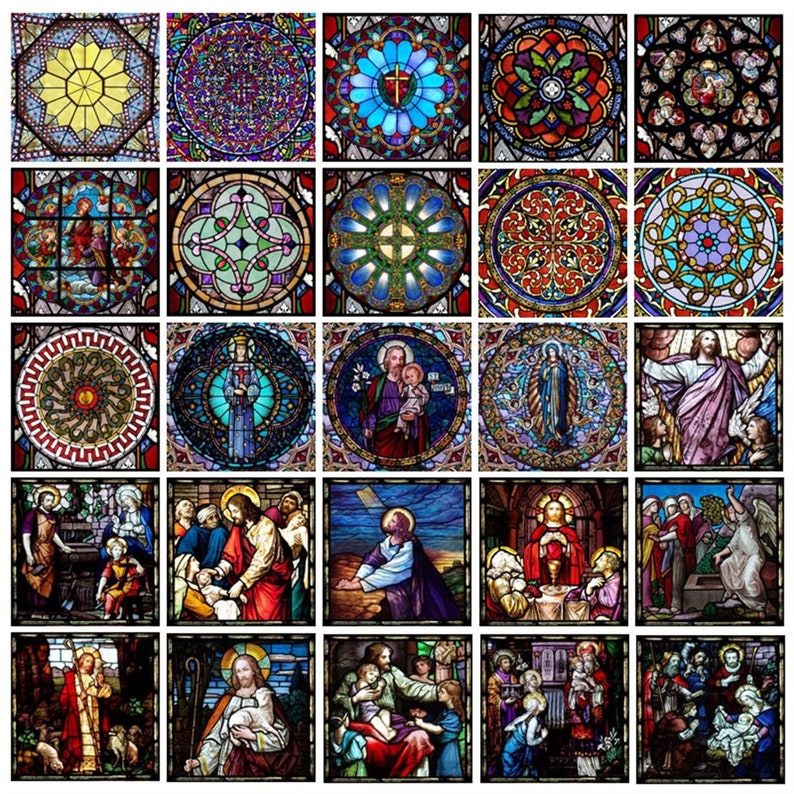 Customized Frosted Stained Glass Window Film - PVC Self-adhesive Window ...