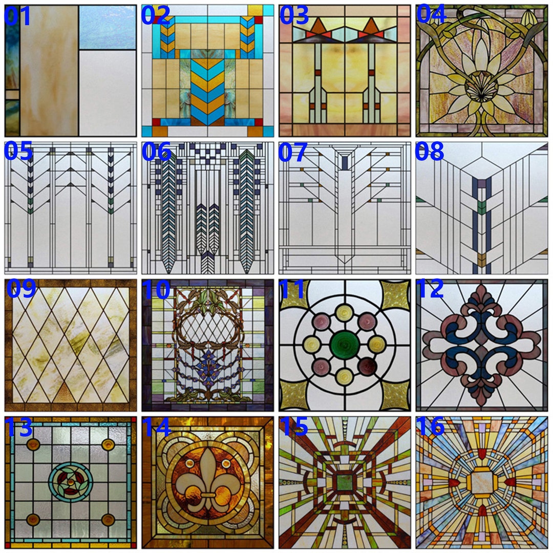 Window Film Stained Glass Decorative Window Sticker Privacy Frosted ...
