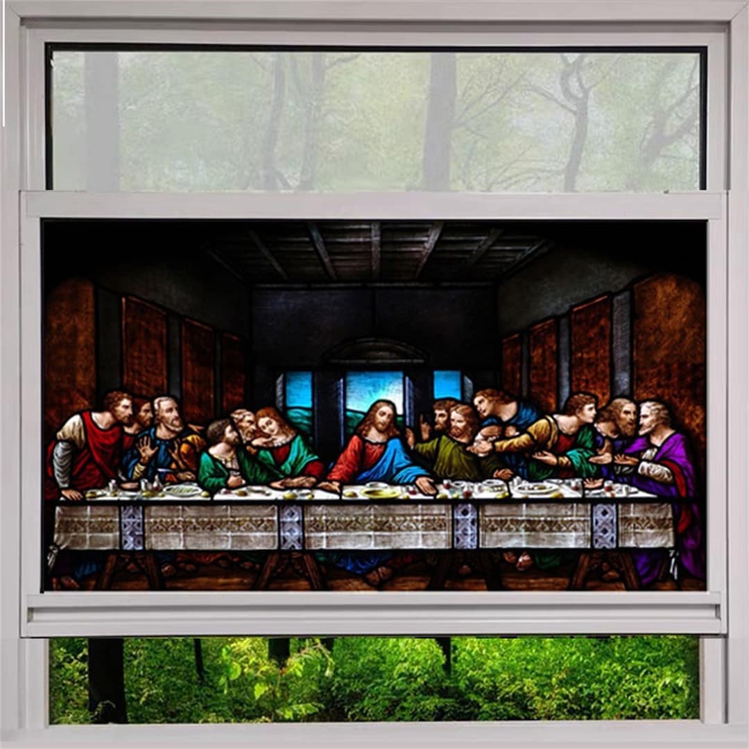 Window Film Glass Films Church Jesus Sticker Window Sliding Door Home ...