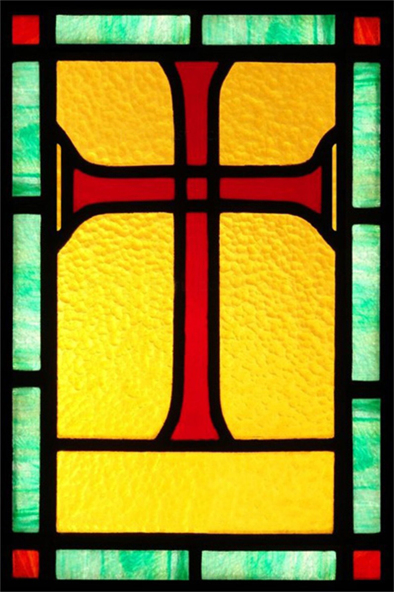 Window Film Frosted Stained Glass Films Cross Static Cling Church Home ...