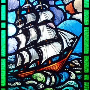 Custom-sized Stained Glass Window Clings - Static Frosted Film for ...