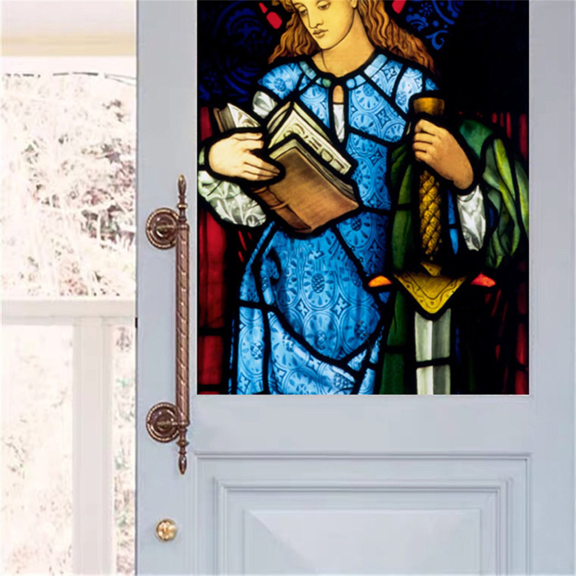 Custom Stained Glass Window Film Church Sticker Painting for - Etsy