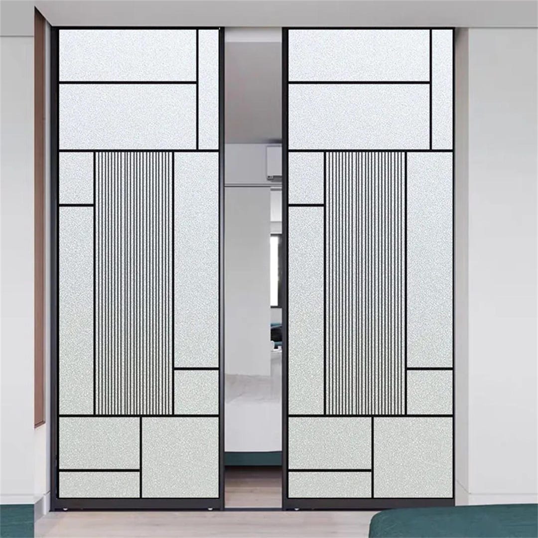 Custom Size Retro Prairie Stained Glass Window Film – Frosted Privacy ...