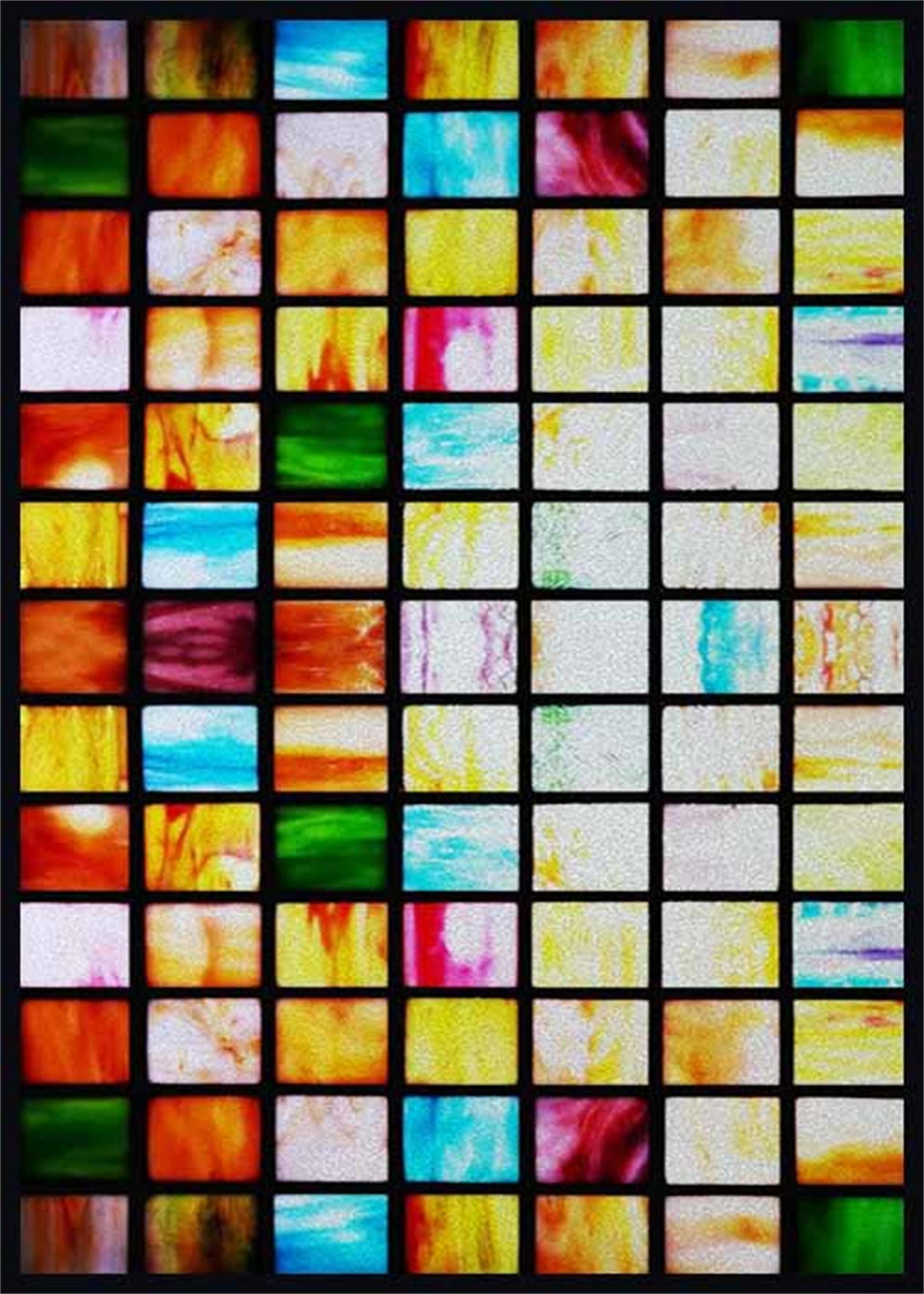 Custom Size Stained Glass Window Film Vintage Church Style Cross, Sun ...