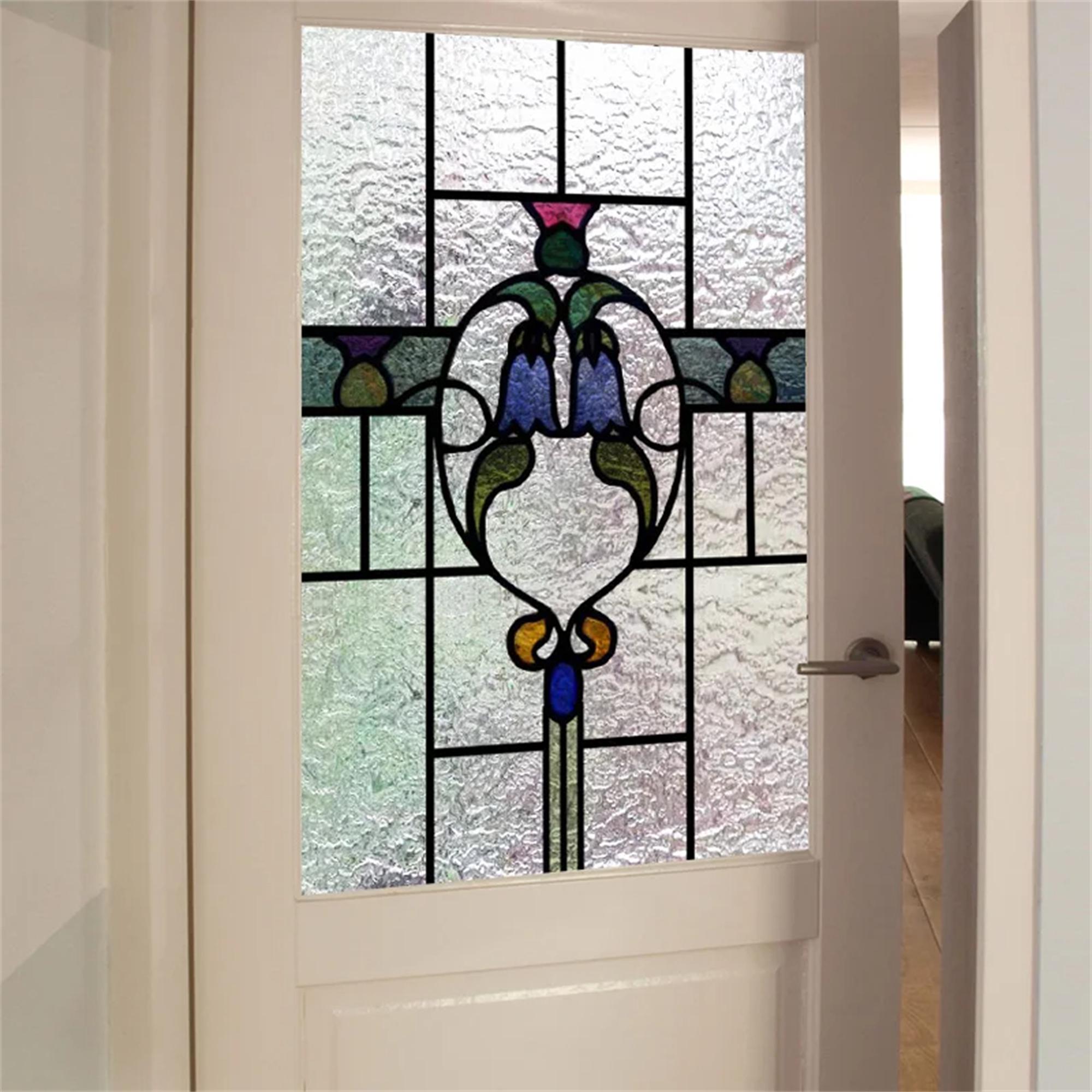 Decorative 3D Matte Stained Glass Film – Custom Size Frosted Privacy ...