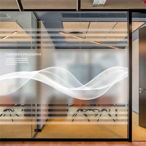 Trendy Office Curved Frosted Glass Sticker – Personalized Creative ...