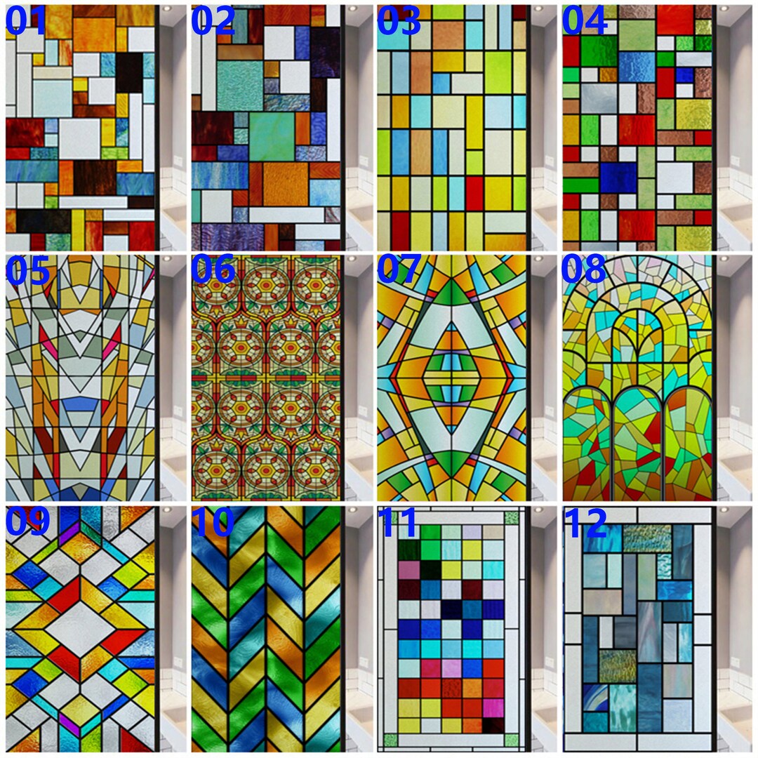 Custom Size Window Film Frosted Stained Glass Films Frosted Privacy ...