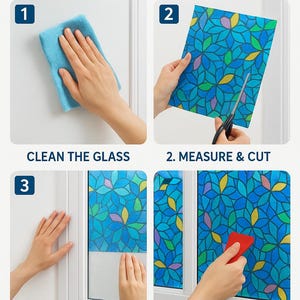 Custom Baroque Stained Glass Window Film – Ornamental Symmetrical ...