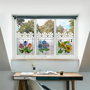 Custom Size 3D Matte Window Film Stained Glass Decorative Uv Window ...