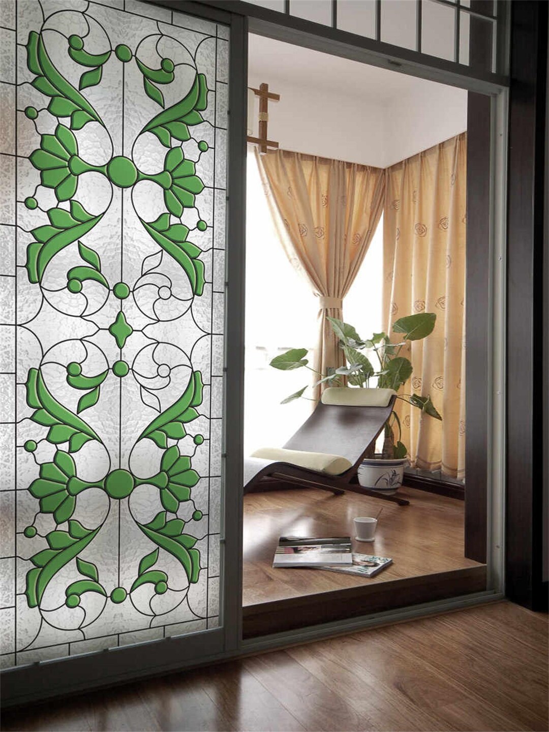 Custom Frosted Glass Window Sticker – Back-adhesive, Classic Design for ...