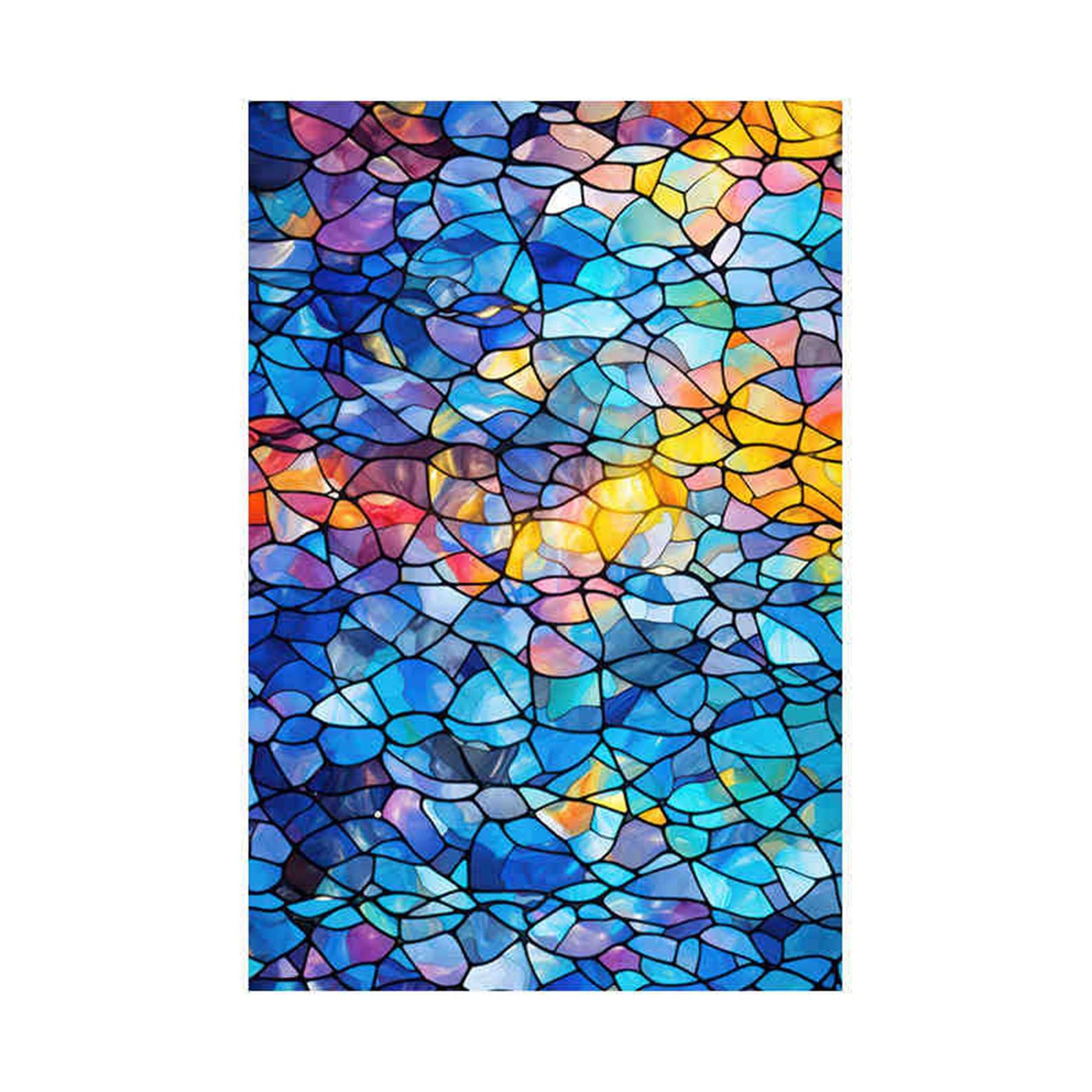 Custom Colorful Stained Glass Effect Window Film – Opaque, Light ...
