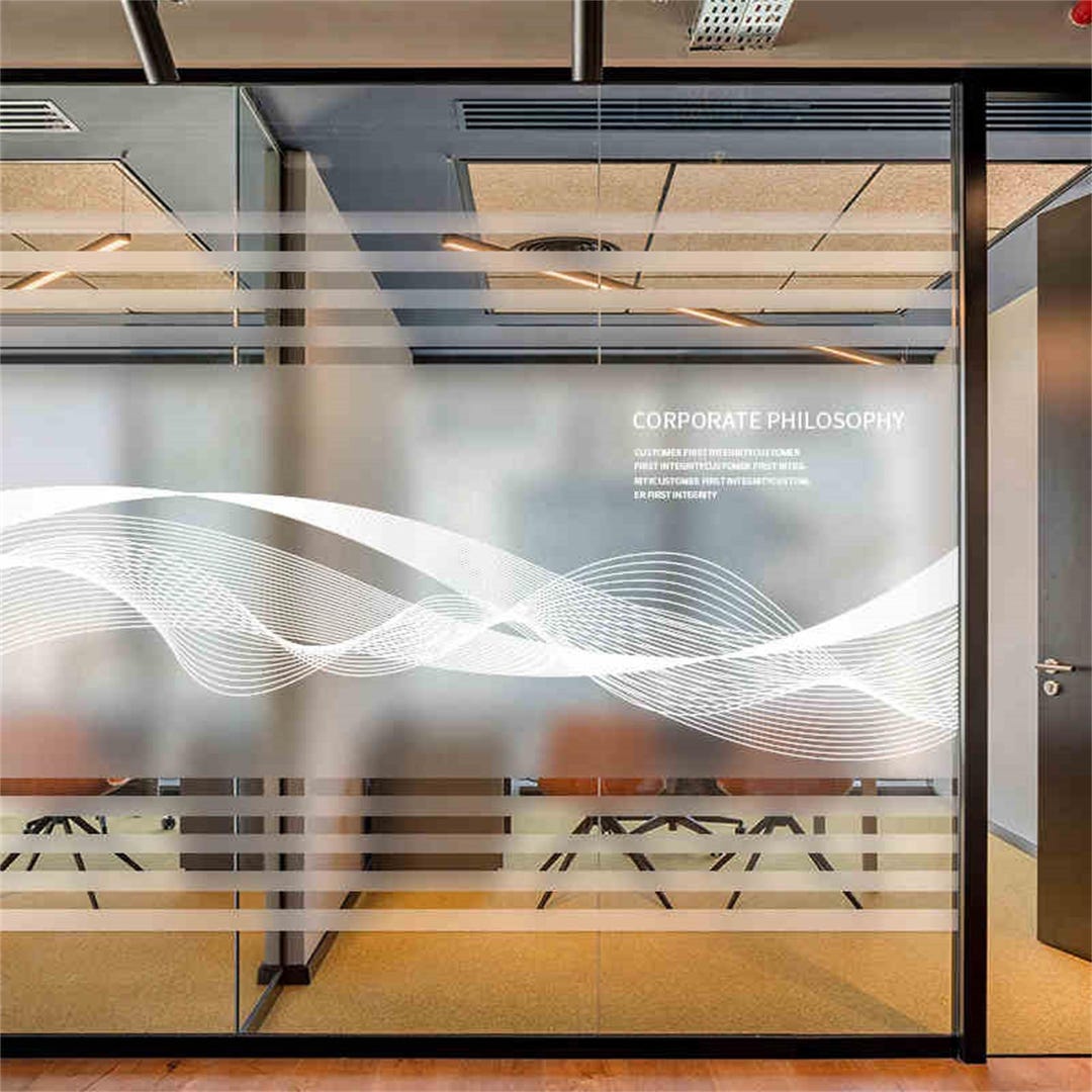 Trendy Office Curved Frosted Glass Sticker – Personalized Creative ...