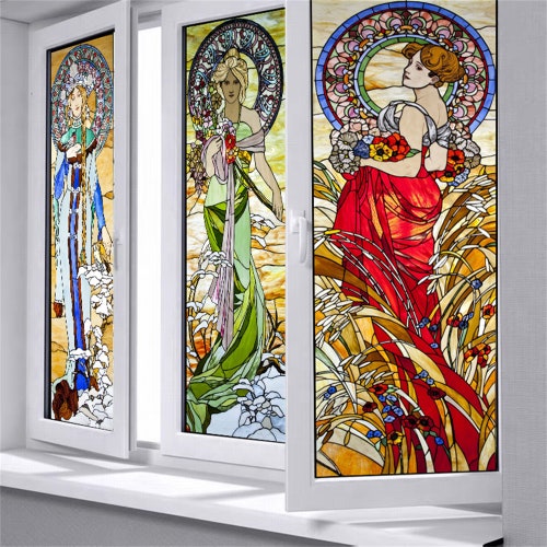 Custom Size Window Film Frosted Stained Glass Films Print - Etsy