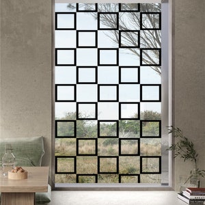 Custom Size Stained Glass Window Film Transparent Glass Sticker Static ...