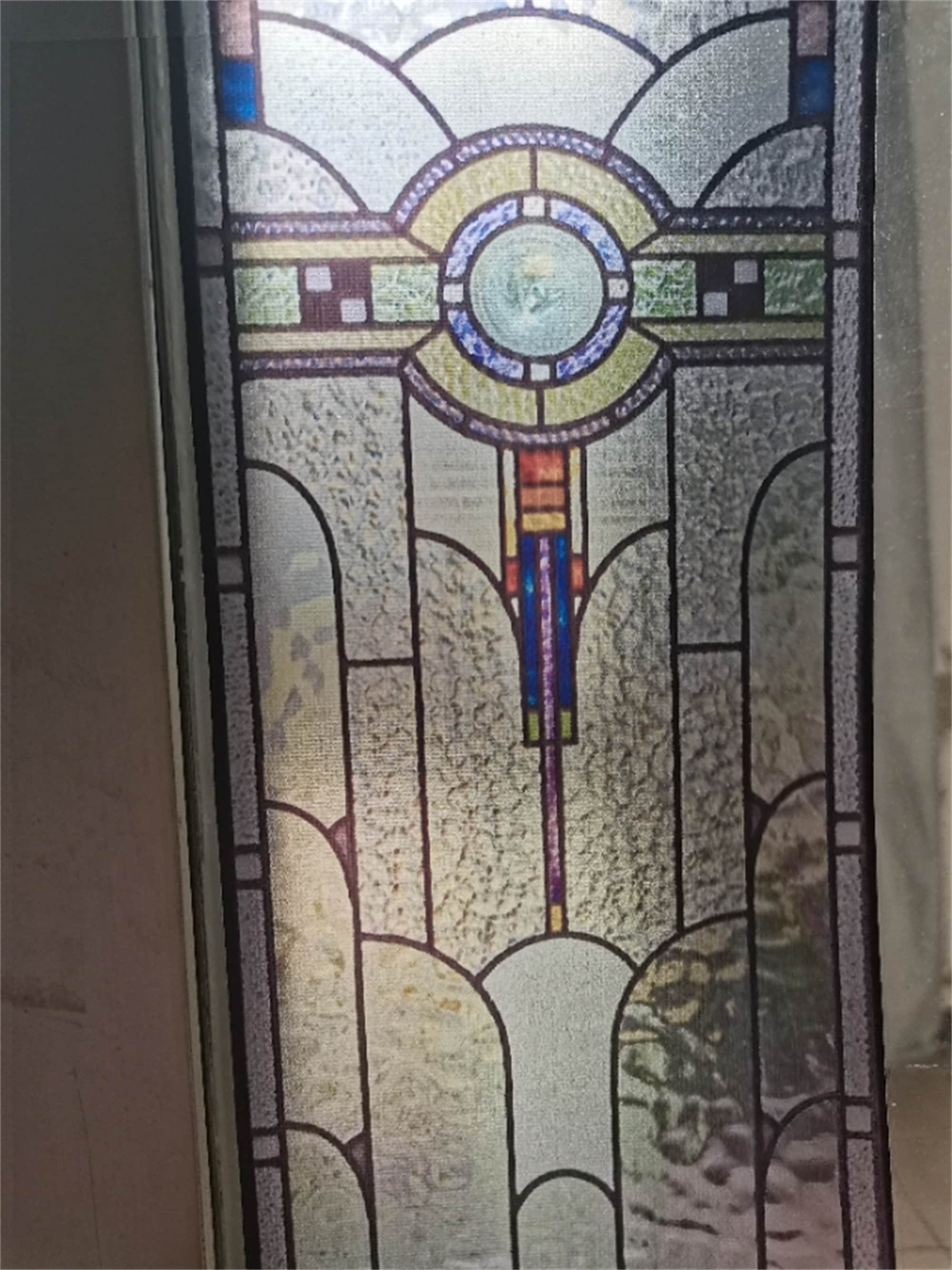Custom Size Stained Glass Window Film Church Sticker Floral Painting ...